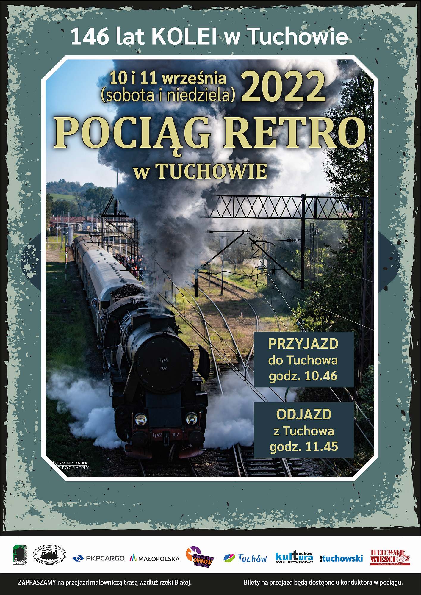 Pociąg RETRO w Tuchowie – Tuchów – prawa miejskie od 1340 roku
