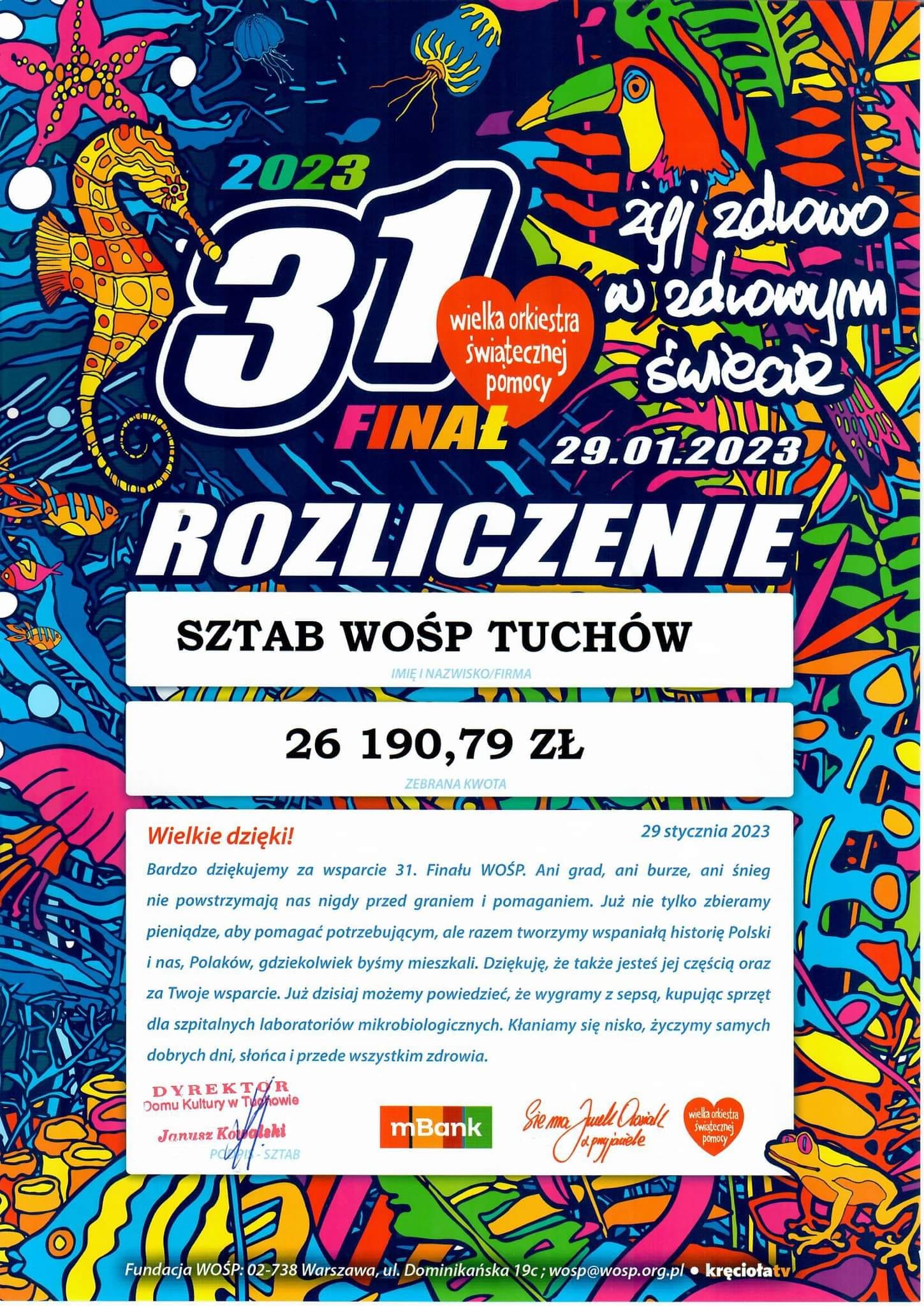 Ponad 26 tys. zł zebrano w Tuchowie w ramach WOŚP – Tuchów – prawa ...